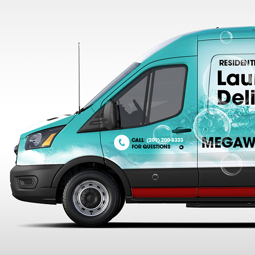 Designs | Design a simple yet eye catching van wrap for a Laundry ...