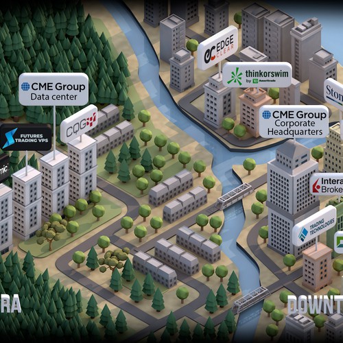 Designs | EXTENDED! Updated Dec 25th ILLUSTRATION OF DOWNTOWN CHICAGO ...