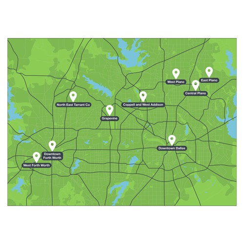 Designs | Branded Map with Franchise Locations | Illustration or ...