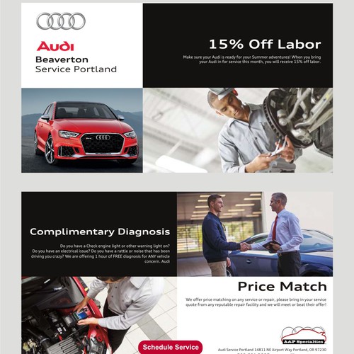 Bold & Creative Design for Audi | Postcard, flyer or print contest