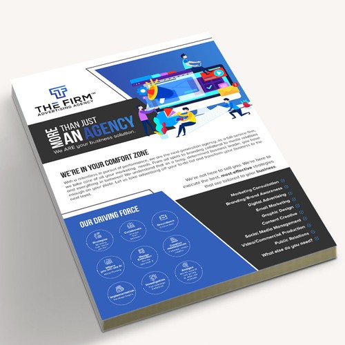 Ad Agency One-sheet/Fact-Sheet | Postcard, flyer or print contest