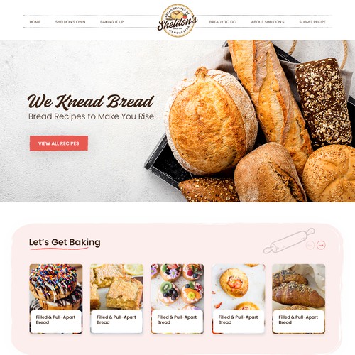 Designs | Recipe Website - Create a Modern & Rustic Homepage Design ...