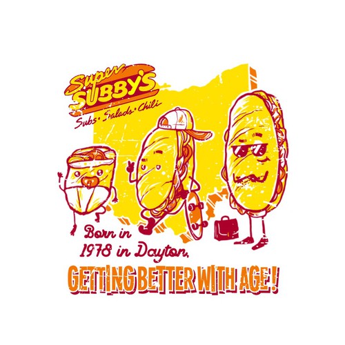 Create a Poppin' Shirt Design for Super Subby's | T-shirt contest