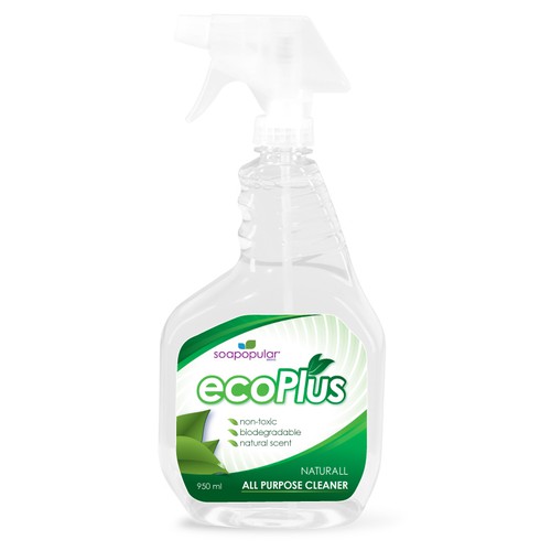 Eco Plus by Soapopular cleaning product BOTTLE LABEL | Print or ...
