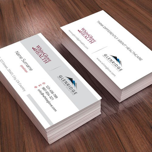 Create a co-branded business card for a mobile healthcare provider and ...