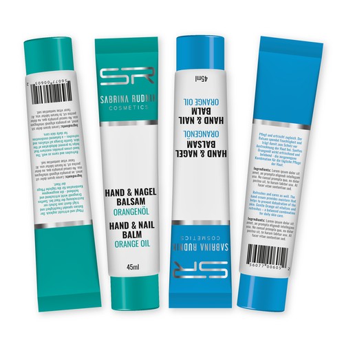 Create two luxurious hand balm tube (matt design, gender neutral ...
