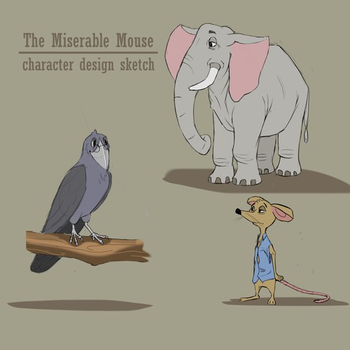 Illustrate Vibrant Animal Characters for a book titled: 'The Miserable ...