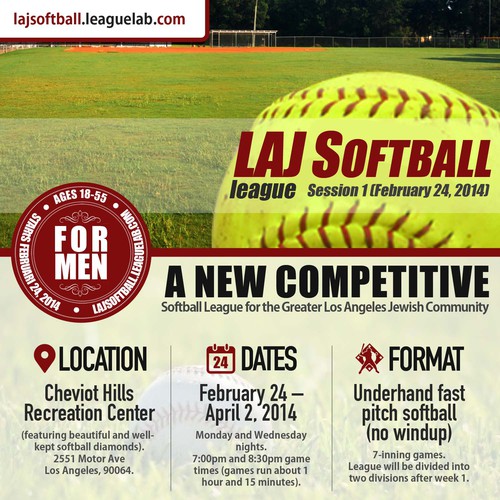 Create a simple, yet appealing flyer for a new private softball league ... Create a simple, yet appealing flyer for a new private softball league ...