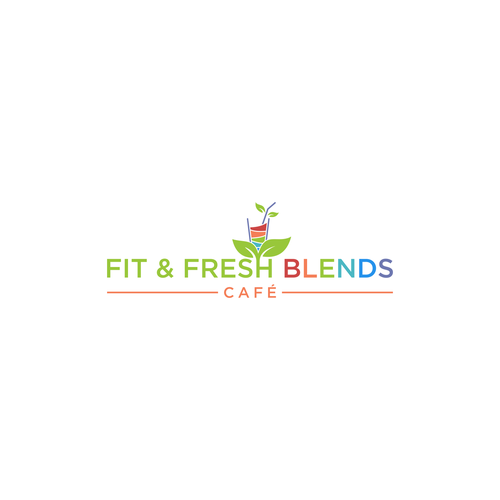 Fit & Fresh Blends Cafe (logo design for juice and smoothies bar ...
