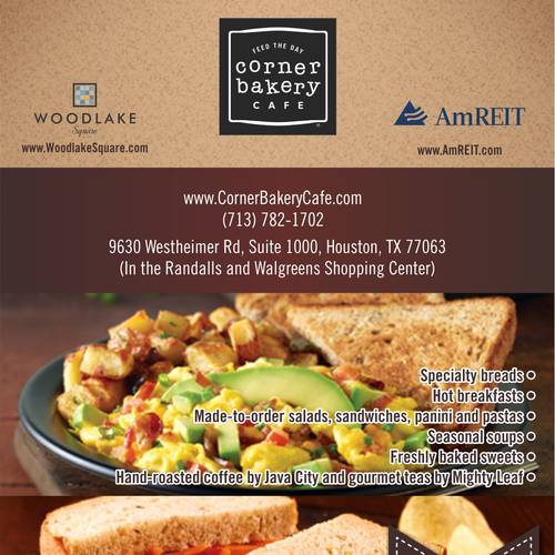 Create an ad for Corner Bakery Cafe | Postcard, flyer or print contest
