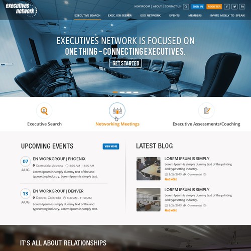 Design a website for Executives Network, an innovative executive search ...