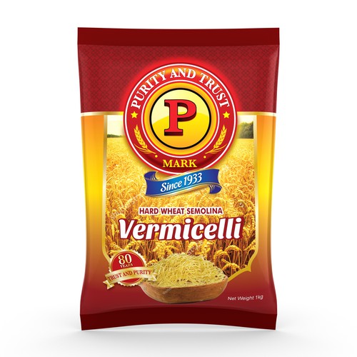 P Mark Wheat Semolina Vermicelli Design | Product packaging contest