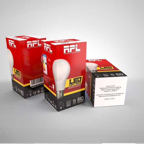 Design high end LED light bulb packaging for Rembrandt Premium Lighting ...