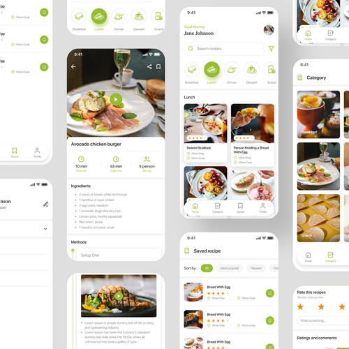 Designs | Fresh app design for healthy recipes | App design contest