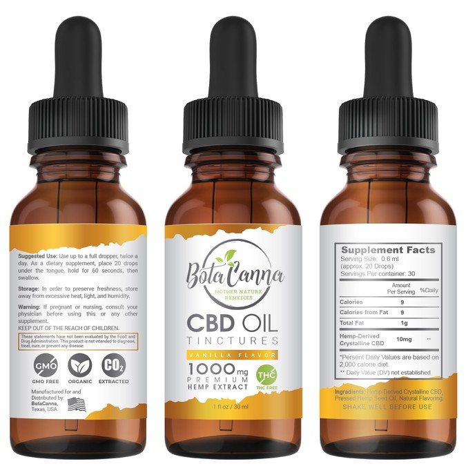 CBD Oil Bottle Labels | Product label contest