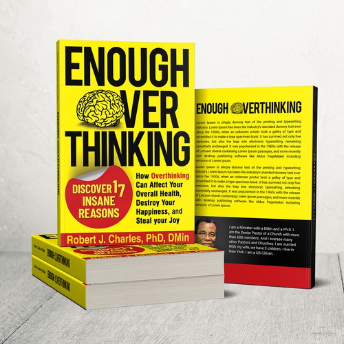 Designs | Design a Text-Based cover on Overthinking | Book cover contest