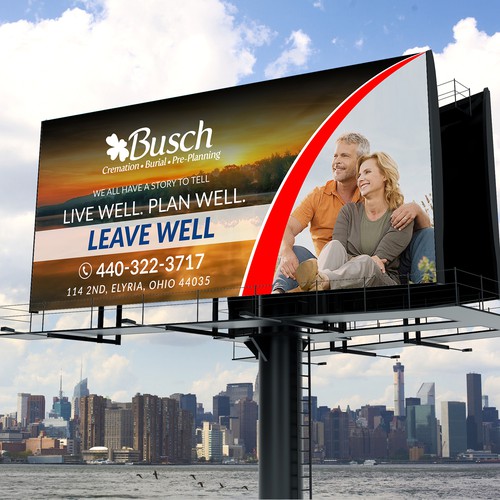 Create a custom billboard to drive awareness about a local funeral home ...