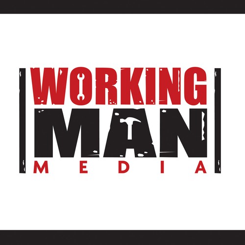 Working Man Media Logo Design - Manly, Blue Collar, Tough | Logo design ...