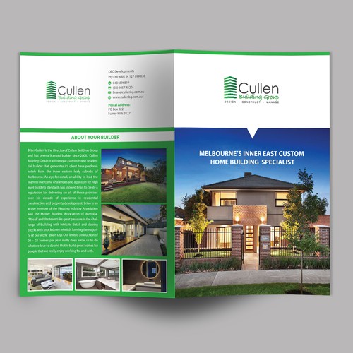 Create the most contemporary and upmarket custom home builder marketing ...