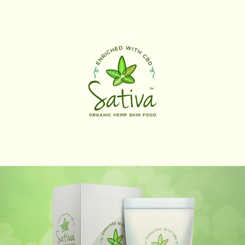 Sativa Skincare range - organic hemp brand of cosmetics | Logo design ...
