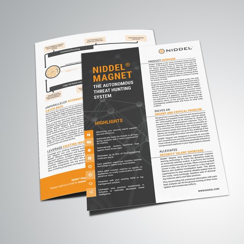 Help Niddel create a Data sheet for its innovative information security ...