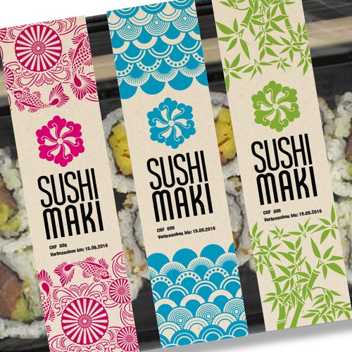 Create a packaging sleeve for sushi, sold to large retailers | Product ...
