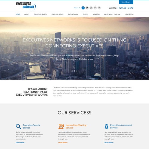 Design a website for Executives Network, an innovative executive search ...