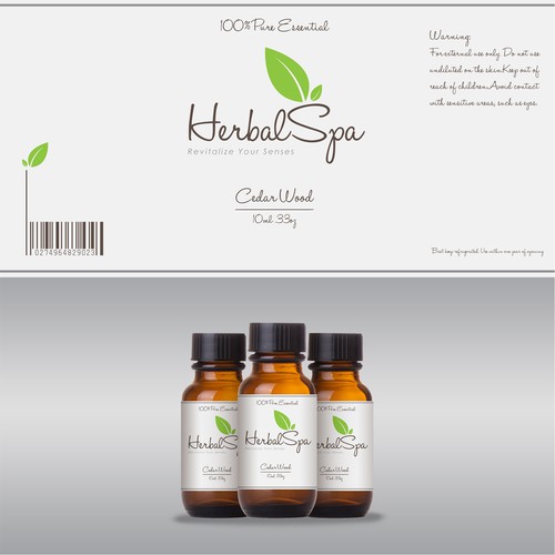 Herbal Spa Essential Oil Bottle Design Needed | Other packaging or ...
