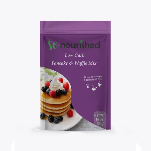 Design a pancake mix bag for So Nourished! | Product packaging contest