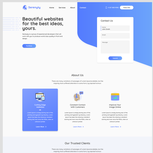 Design a modern looking website for a web development agency. | Web ...