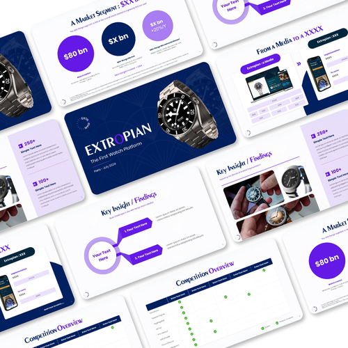Designs | Pitch Deck Extropian Watches | PowerPoint template contest