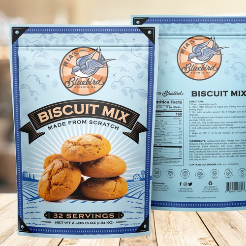 Designs | Ria's Bluebird Biscuit Mix | Product packaging contest