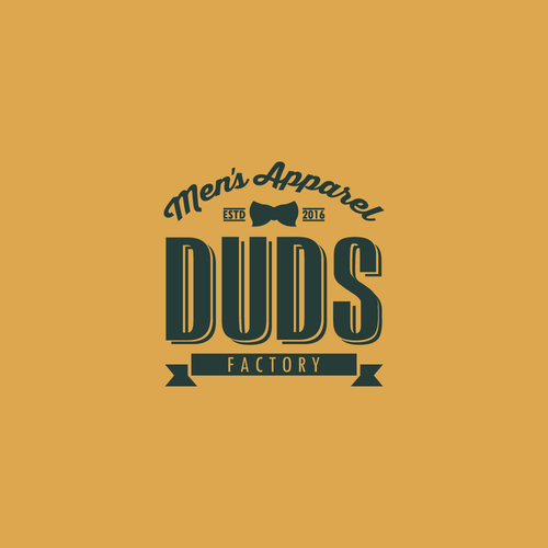 Seeking a vintage, modern logo for Duds Factory, a men's apparel basics ...