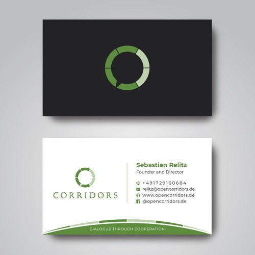 Modern business card for NGO; Logos available | Business card contest
