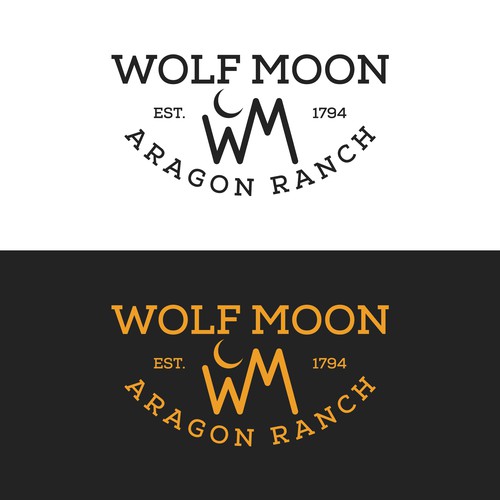 Designs | Design a logo for our ranch Wolf Moon Aragon Ranch that ...