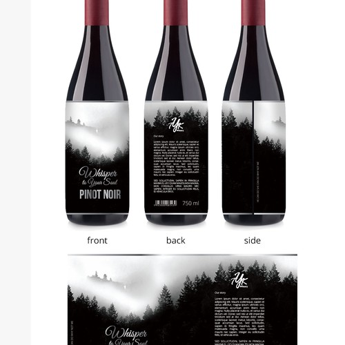 Classic Wine Label Design for 1st Run Pinot Noir! | Product label contest