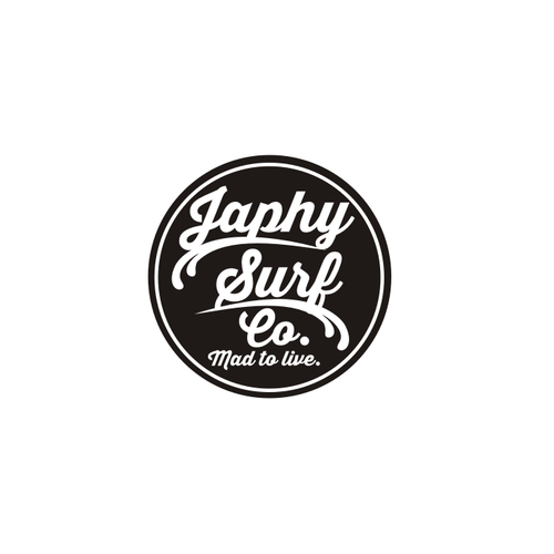 Create a simple, authentic logo for Japhy Surf Co., a 1950's inspired ...