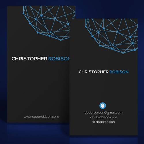 Design a personal business card for a blockchain professional ...