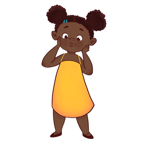Designs | Design a cute African American Girl Character for kids T ...