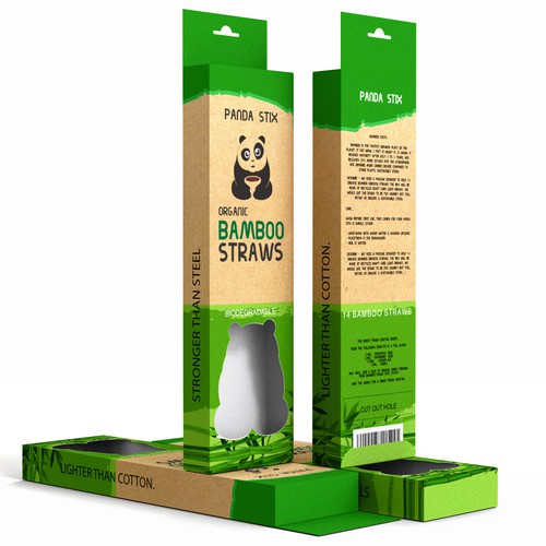 Create a catchy packaging design for our Eco & Organic Bamboo Drinking ...