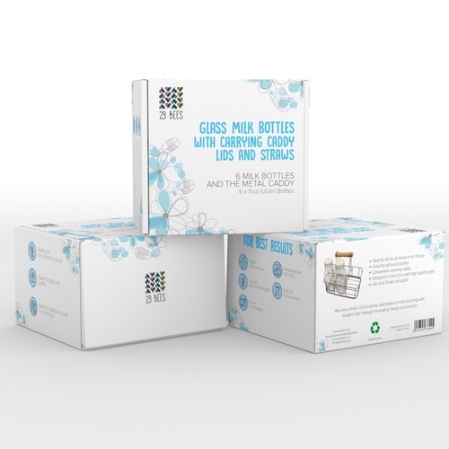 Create an awesome packaging BOX design for glass bottles and metal ...