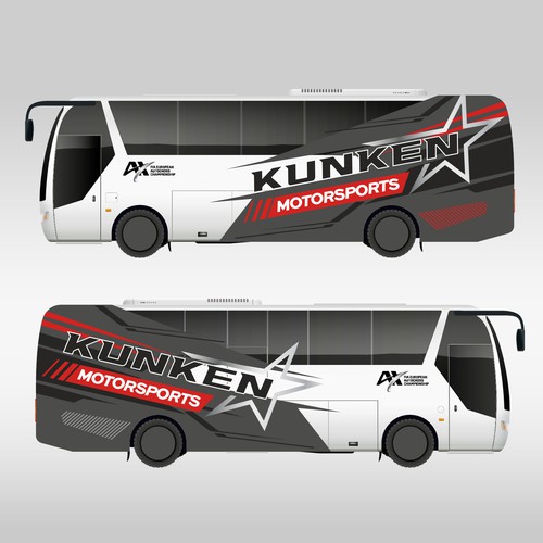 Designs | Motorsport Design für Teambus | Car, truck or van wrap contest