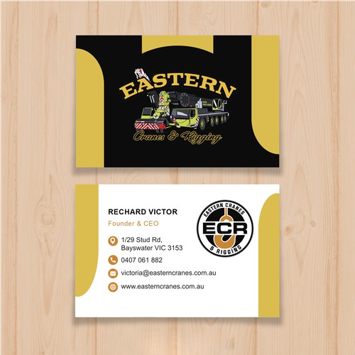 Designs | Eastern Cranes & Rigging | Business card contest