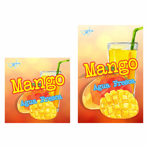 New beverage label "Mango Con Chile" "Agua Fresca" | Product label contest
