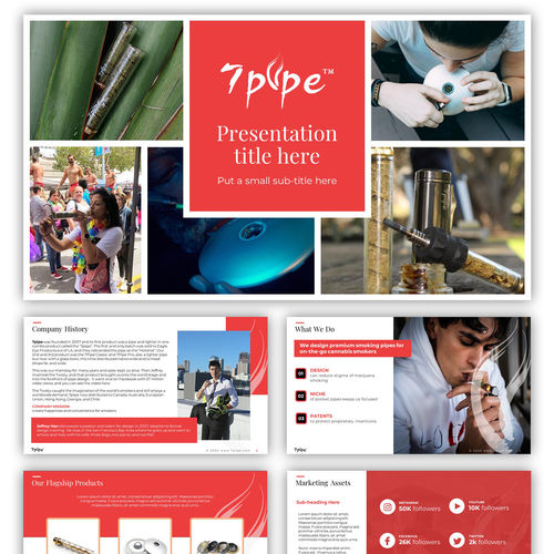 Designs | PowerPoint Company Pitch Deck for Cannabis company: 7Pipe ...