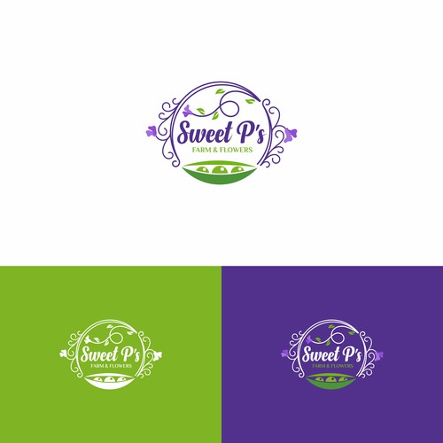 Designs | Viney Three peas in a pod with flower | Logo design contest