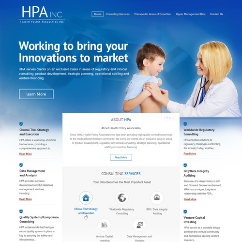 HPA, Inc. | Web page design contest