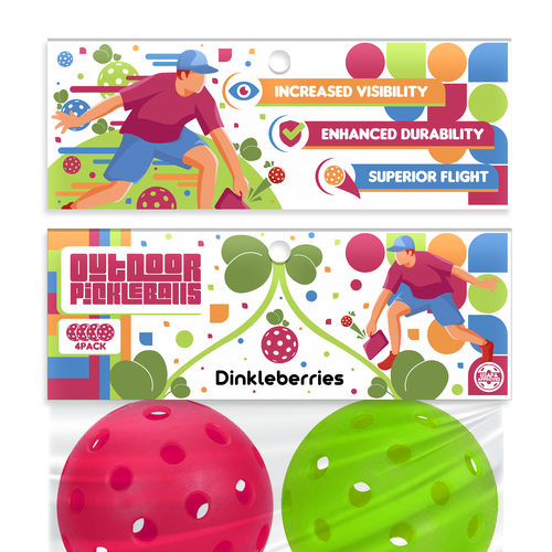 Designs | "Dinkleberries" Design a fun/athletic headcard/bag topper for ...