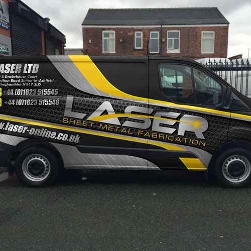 Eye catching visually stunning vehicle wrap for Laser Ltd | カーラッピングコンペ