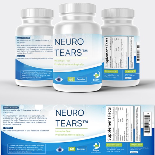 Designs | Supplement label for exciting newly patented product ...